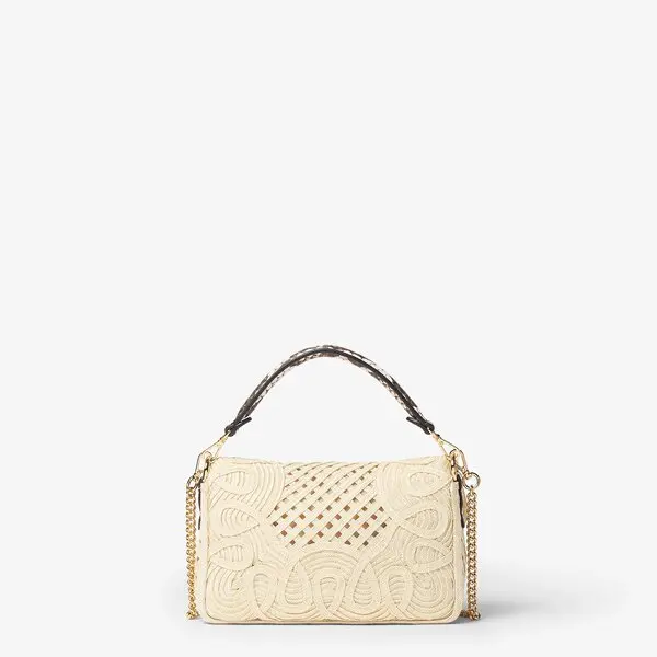 Fendi Baguette® Mini Ribbon Bag With Doily Embroidery